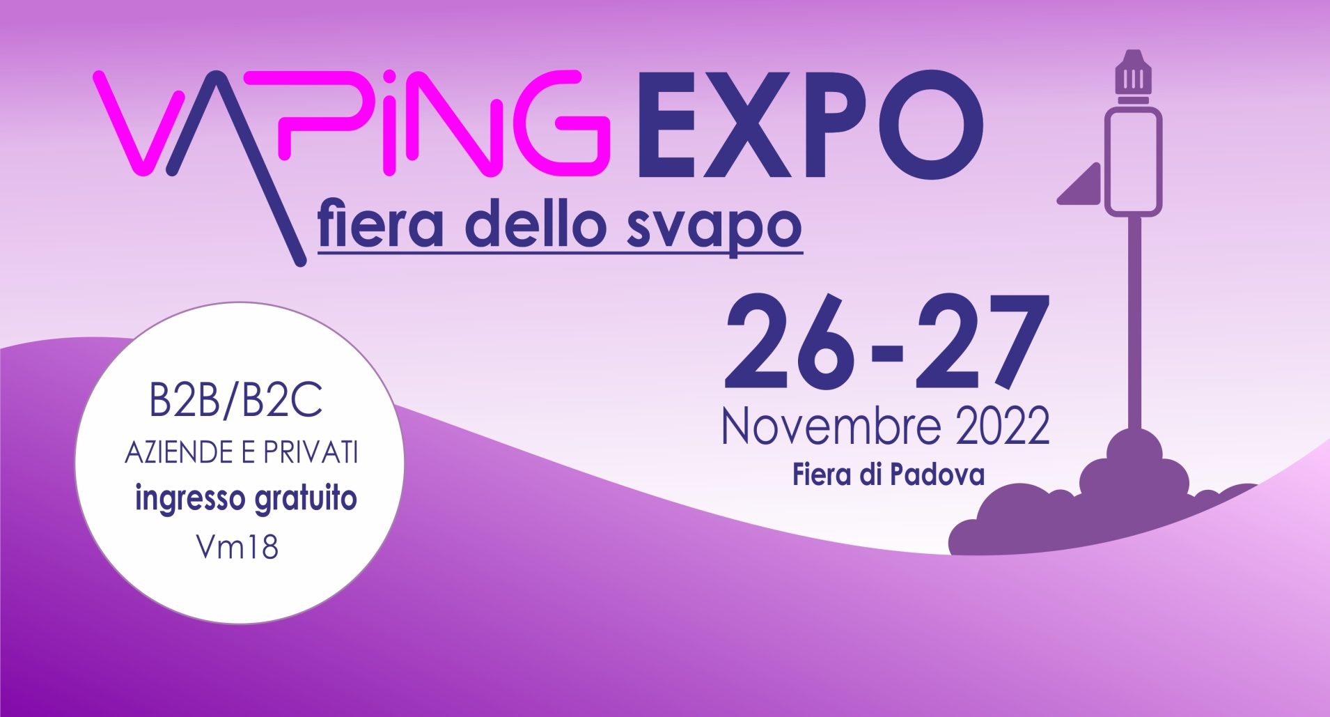 Vaping Expo, la Fiera dello Svapo a Padova a novembre